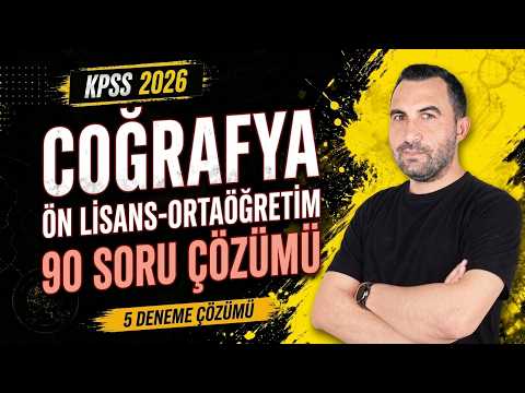90 SORUDA KPSS COĞRAFYA GENEL TEKRARI ÖN LİSANS-ORTAÖĞRETİMI ÖSYM TARZI SORULAR I FULL TEKRAR