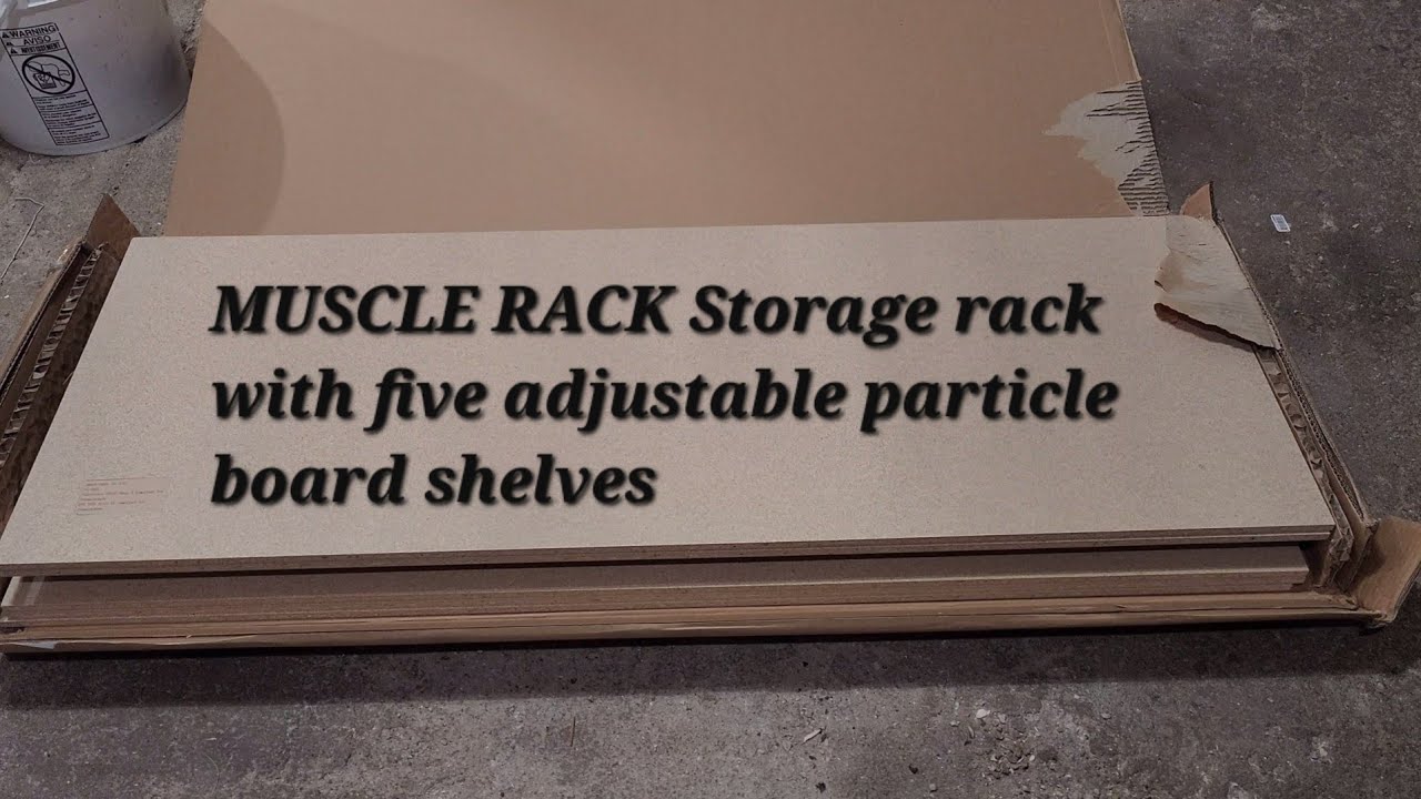 Storage rack with five adjustable particle board shelves Edsal assembly ...