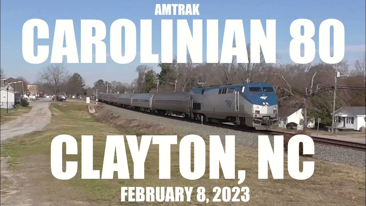 NO SLOWING DOWN! AMTRAK CAROLINIAN 80 THROUGH CLAYTON NC - YouTube