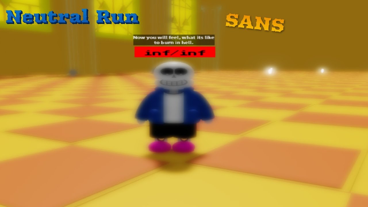 Neutral Run Sans Showcase | Battle Of The Sans AUS | Roblox - YouTube
