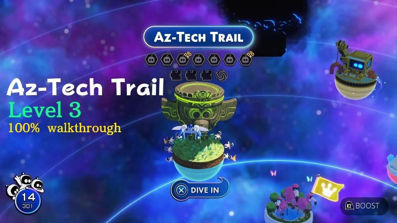 ASTRO BOT- AzTech Trail (Level3) 100% walkthrough - YouTube