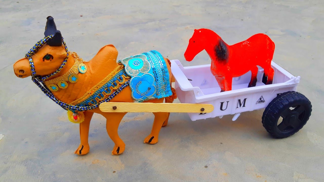 Best Method Of Cow Cart Making | How To Make Mini Cow Cart At Home Easy ...