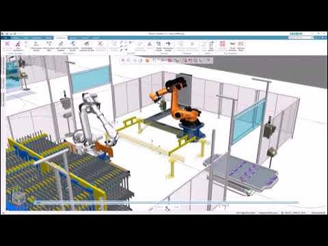 AGV Simulation Achieve a flexible and dynamic environment with Process Simulate - YouTube