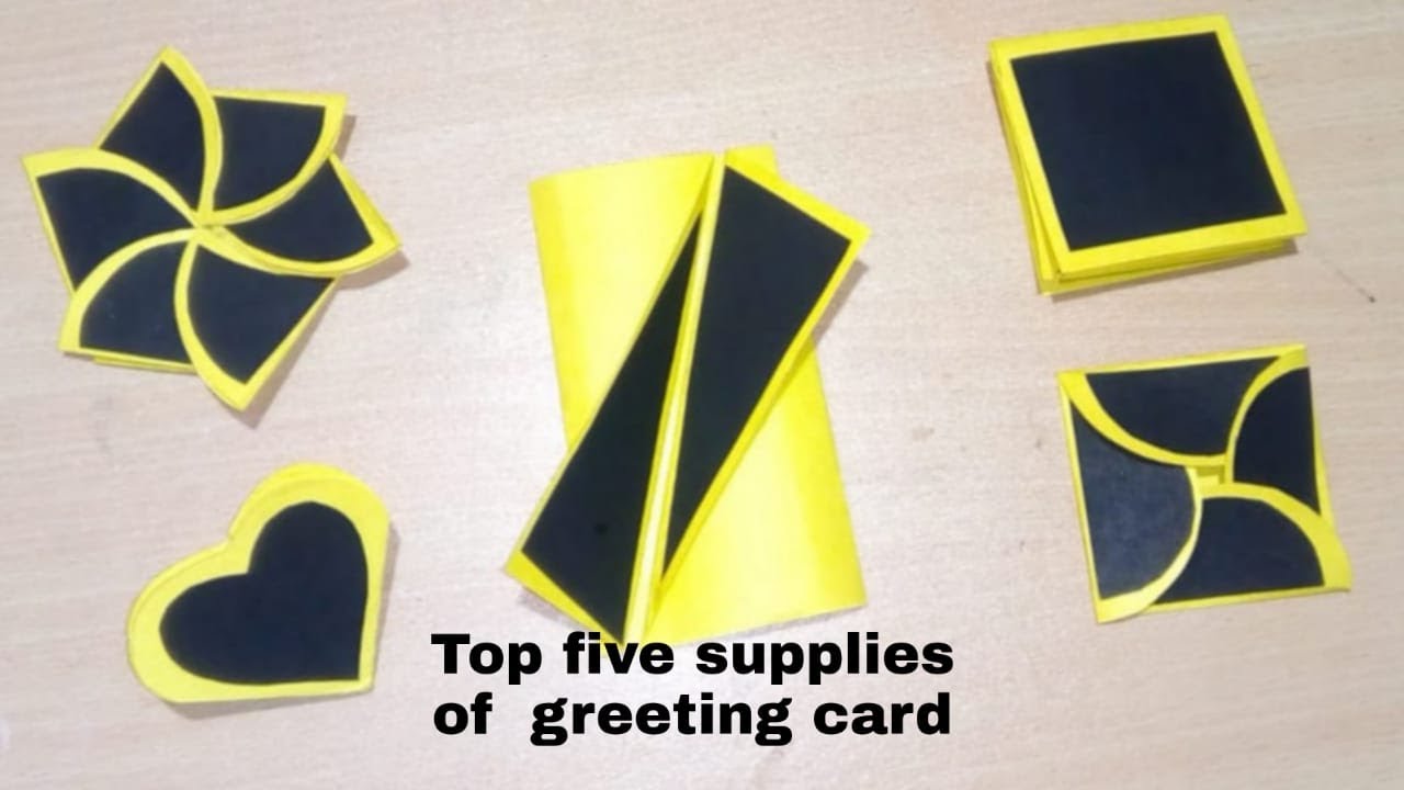 How to make parts of greeting card...Top 5 supplies of greeting card😍😍 ...