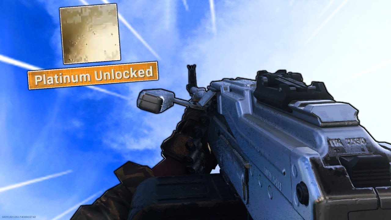 Unlocking PLATINUM CAMO on LMGs...😍 Modern Warfare Gold "PKM" UNLOCKED ...