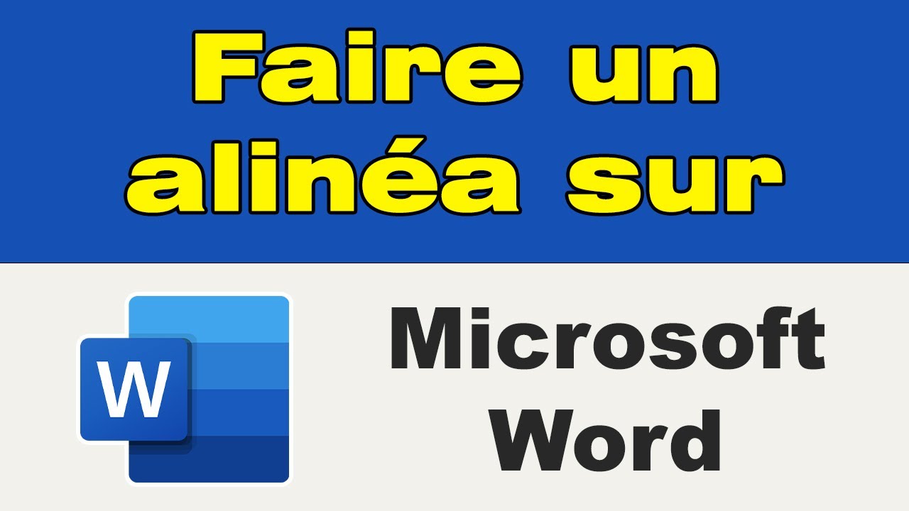 Comment faire un alinéa sur Word - YouTube