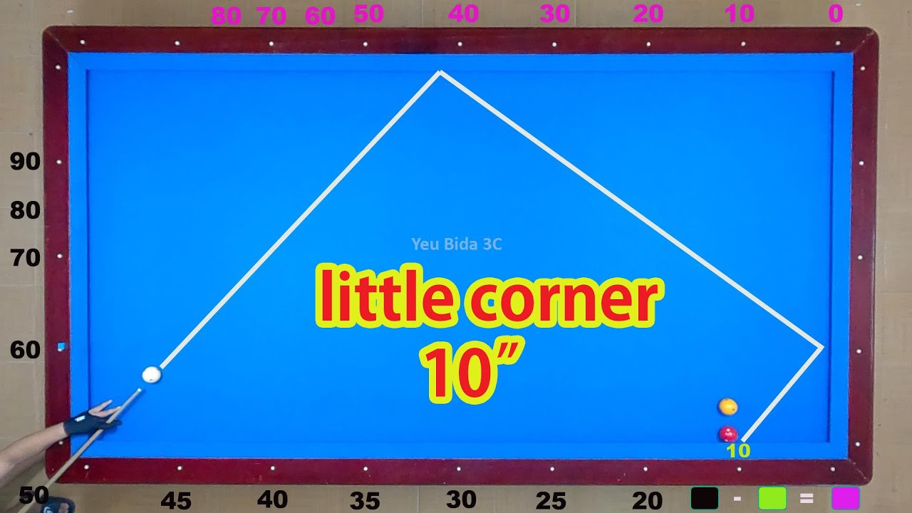 3 cushion diamond system billiards - practice corner hit point 10 - YouTube