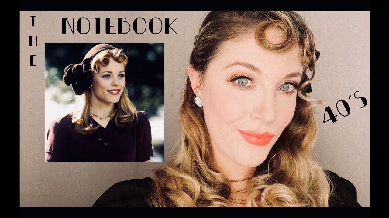 1940's Allie Hamilton "the notebook" Makeup and Hair tutorial - YouTube