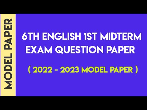 6th english first midterm exam question paper 2023 | 6th std 1st ...