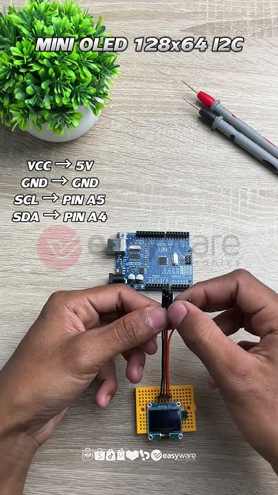 Eksperimen display teks/grafik sukses! Pengujian modul OLED 128x64 ...