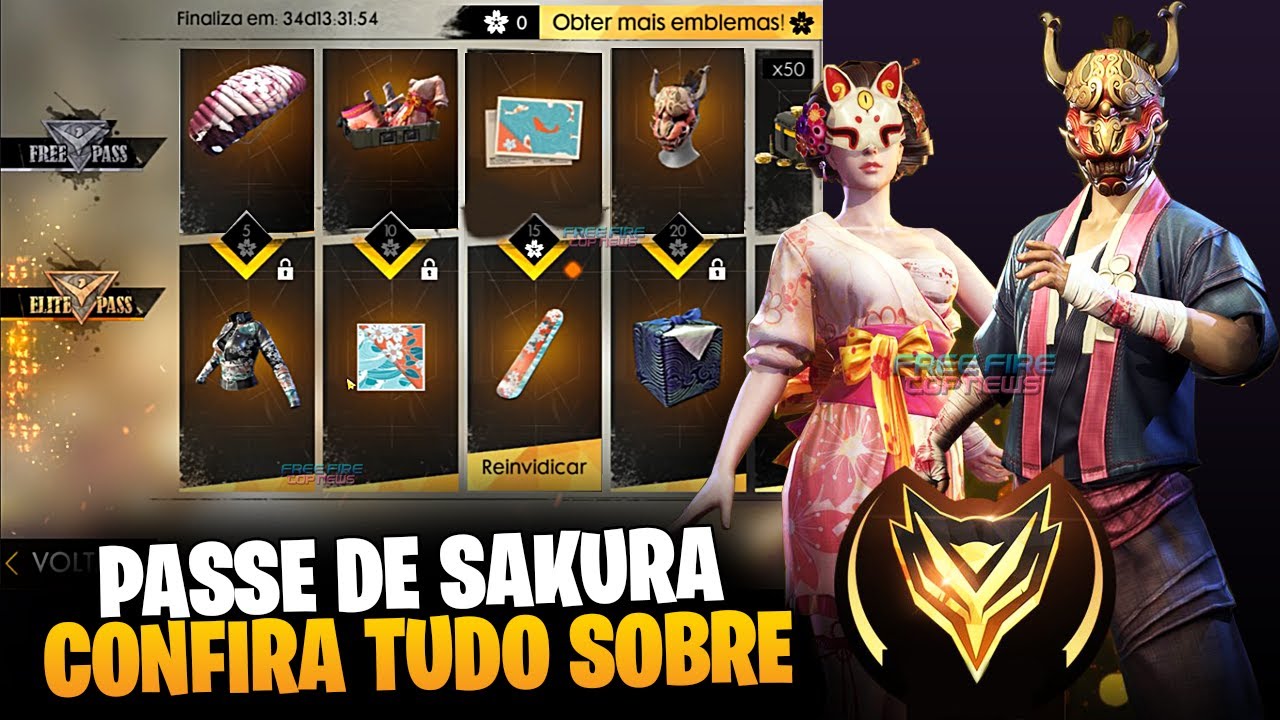 PASSE DE SAKURA! VOCÊ CONHECE O PASSE MAIS RARO? CONFIRA OS ITENS ...