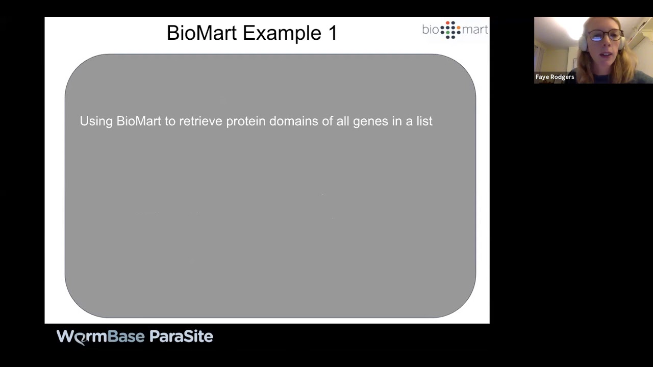WormBase Webinar #5: ParasiteBioMart - YouTube
