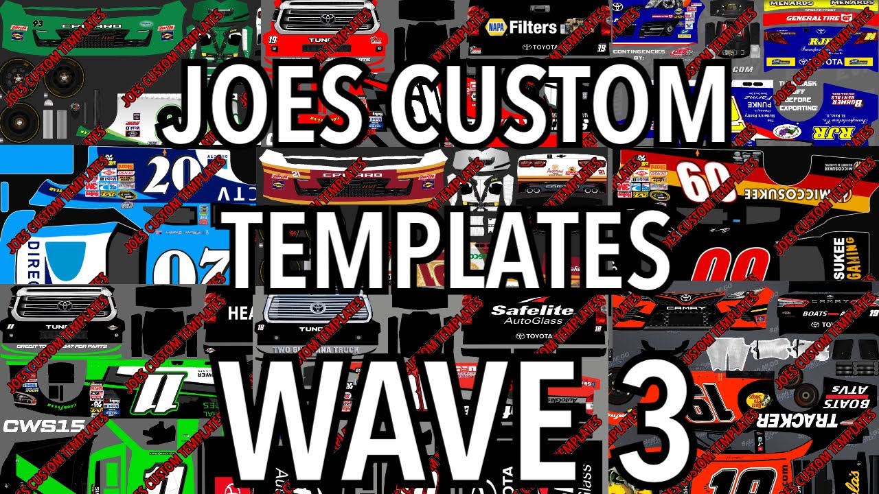 Custom Nascar Templates Wave 3 - YouTube