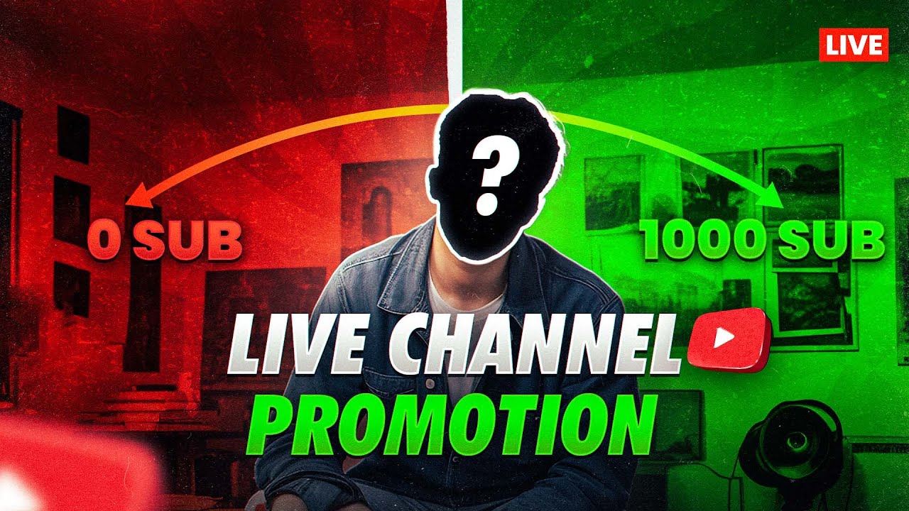 Live YouTube Channel Promotion | 1000 SUBSCRIBERS 2मिनट में #live ...