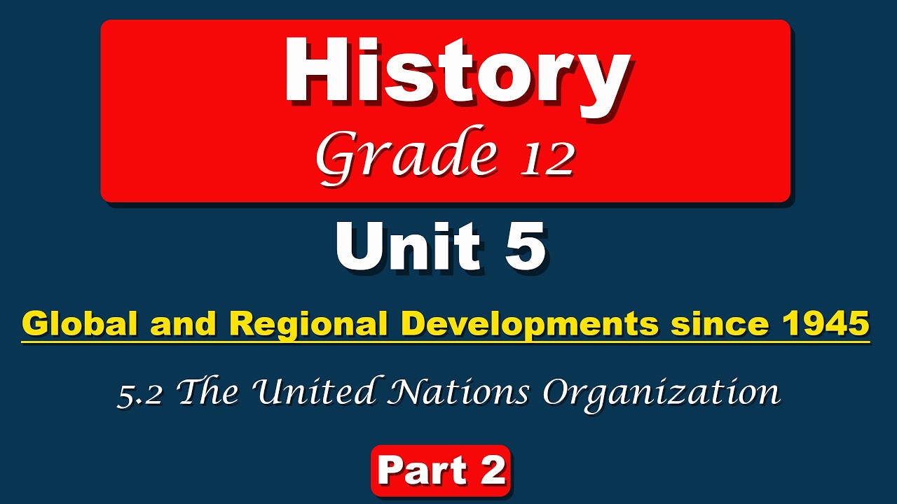 Grade 12 history unit 5 part 2 | Global and Regional Developments since ...