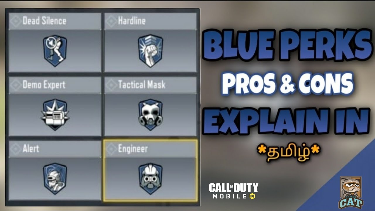 How to use BLUE PERK in codm? | Detailed Explanation in TAMIL | புளு ...