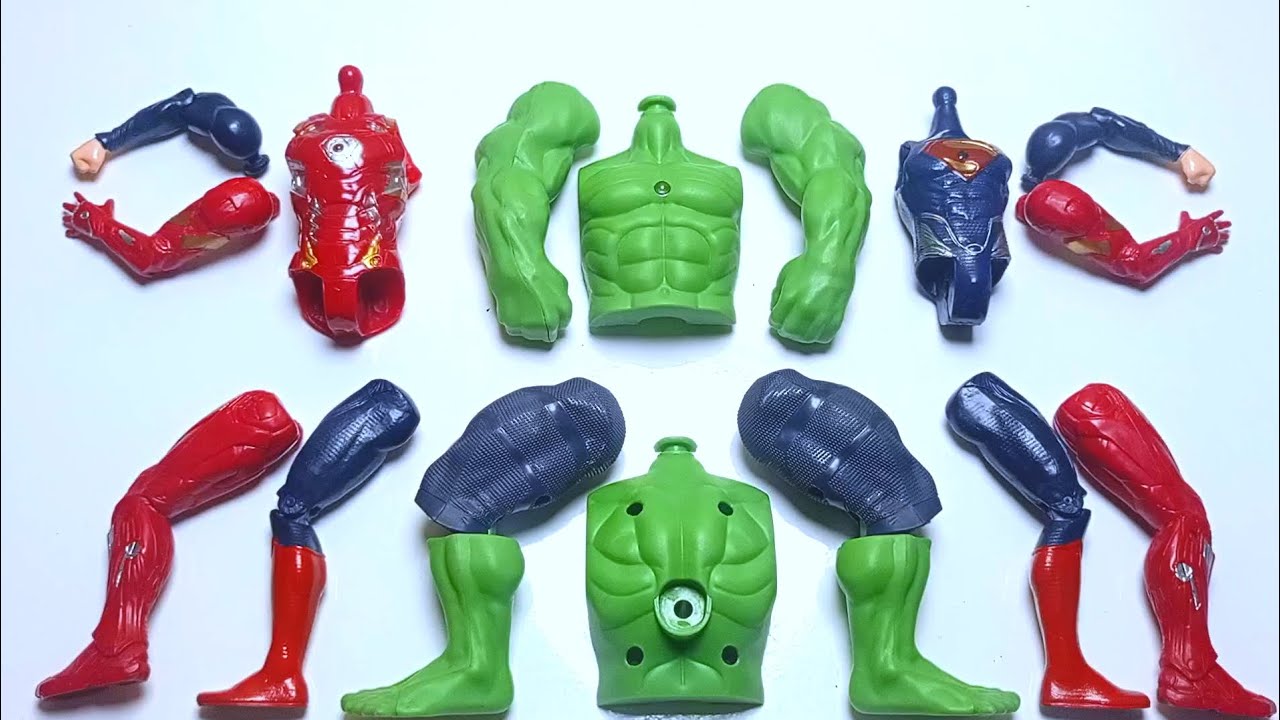 AVENGERS TOYS/ACTION FIGURE/ASSEMBLE/hulk toys vs superman vs ironman ...