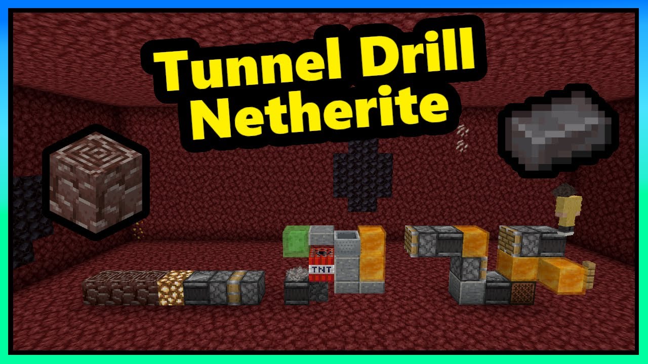 SIMPLE tunnel drill for Netherite! | Minecraft 1.20 - 1.21+ - YouTube