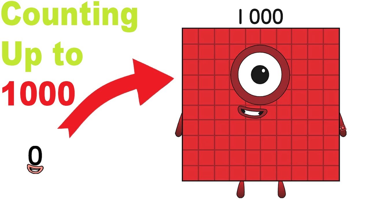 Numberblocks Count 0-1000 | English for Children - YouTube