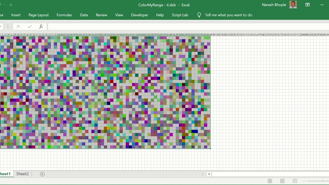 VBA RGB Color Array And RANDOMLY Format Each Cell With Unique Color