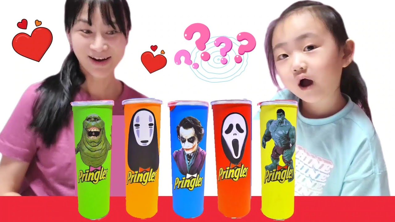 프링글스를 먹으면 무엇으로 변할까요? Making Pringles with Hulk and Joker - YouTube