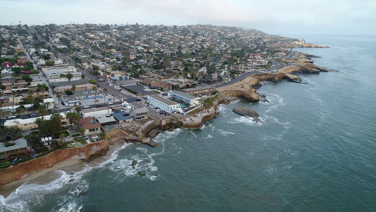 Drone over Sunset Cliffs and Point Loma - YouTube
