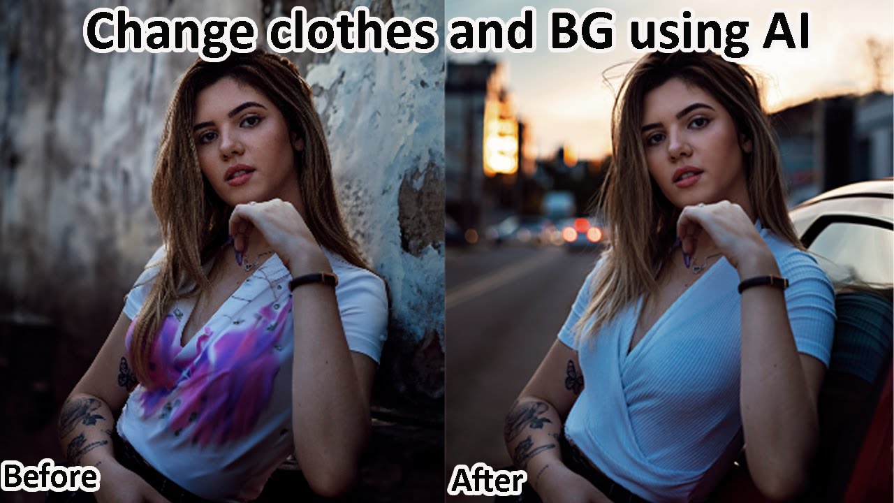 Change clothes and background using adobe firefly AI - YouTube