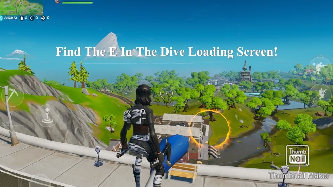 Find The E In The Dive Loading Screen/Fortnite Dive Challenges! - YouTube