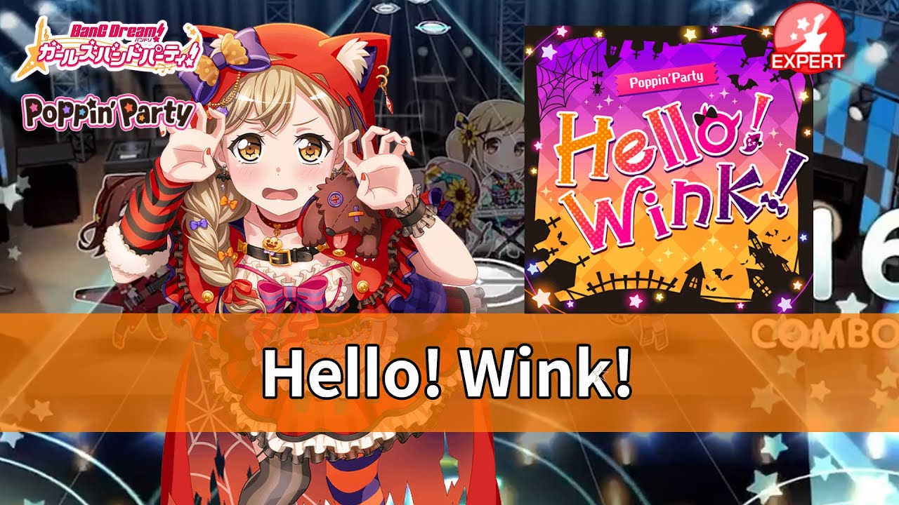 [ガルパ] Poppin'Party - Hello! Wink! EXPERT AP [뱅드림][バンドリ] - YouTube