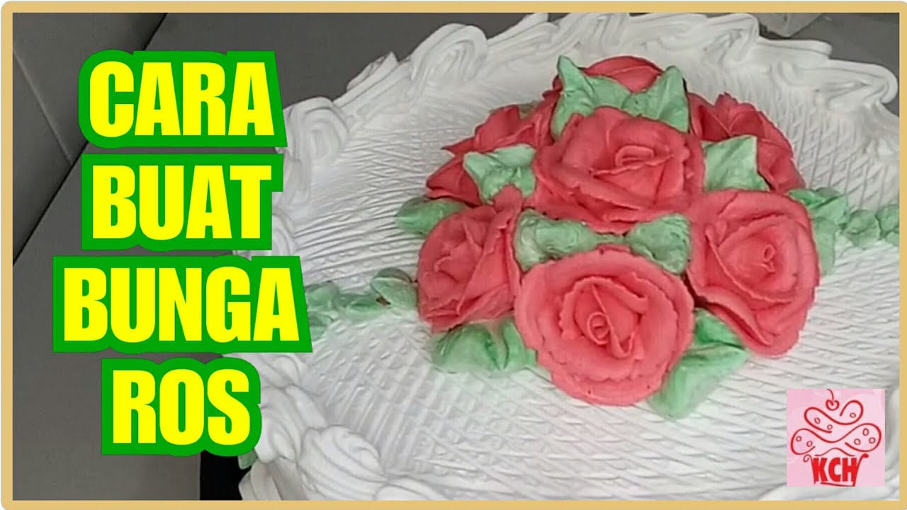 CARA BUAT BUNGA ROS DARIPADA KRIM / AISING - YouTube