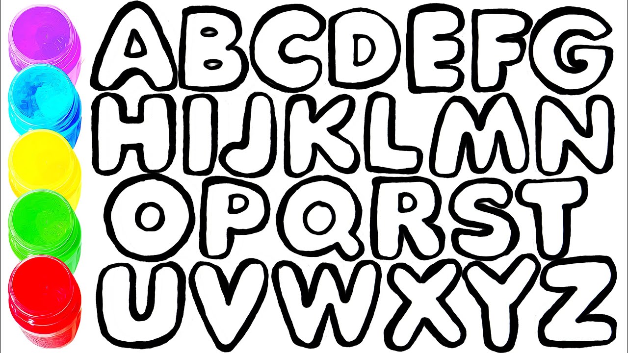 Drawing Alphabet with Phonics Song | Learn Colors, Alphabet for Kids ...