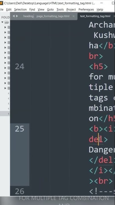 Text Formatting Tags In Html Bold Italicssubscript Superscriptmark