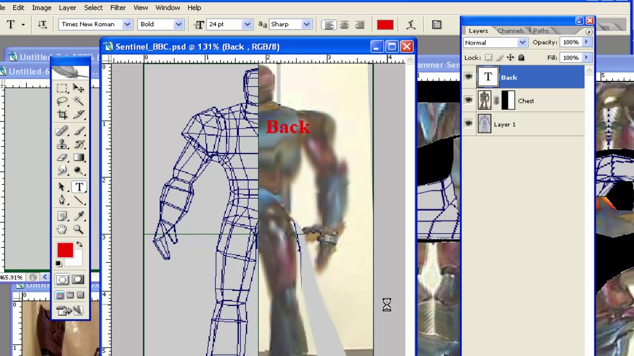Maya Character Model Texture Projection (Maya 7.0) - Part 2 - YouTube