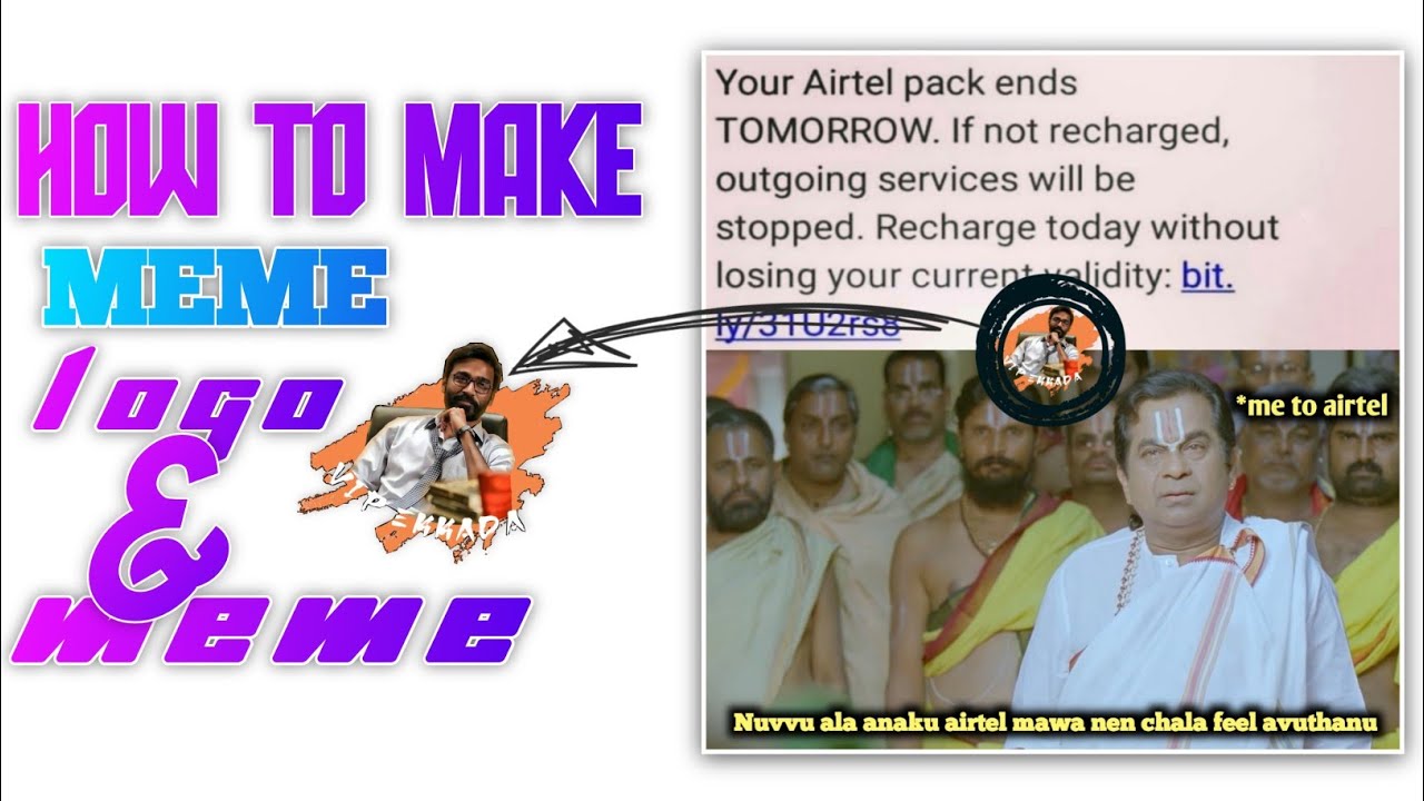 How To Create Meme Logo || Logo design || Logo maker || 2021 || Telugu ...