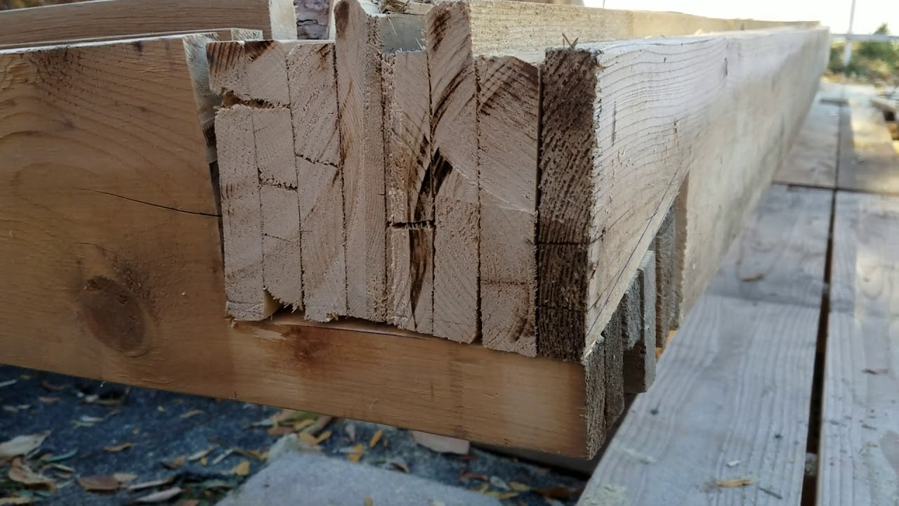 DIY Cabin: First 12' Log Set - YouTube