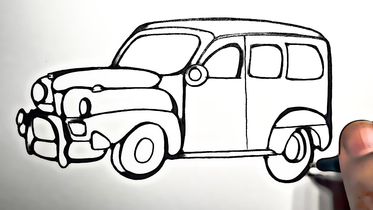 Easy Vehicle Drawing | How To Draw Vehicle\Transportation easy step by ...