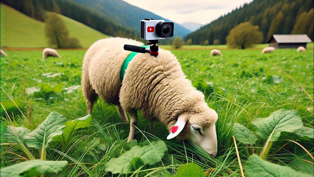 A Sheep's View While Grazing over the mountains - YouTube