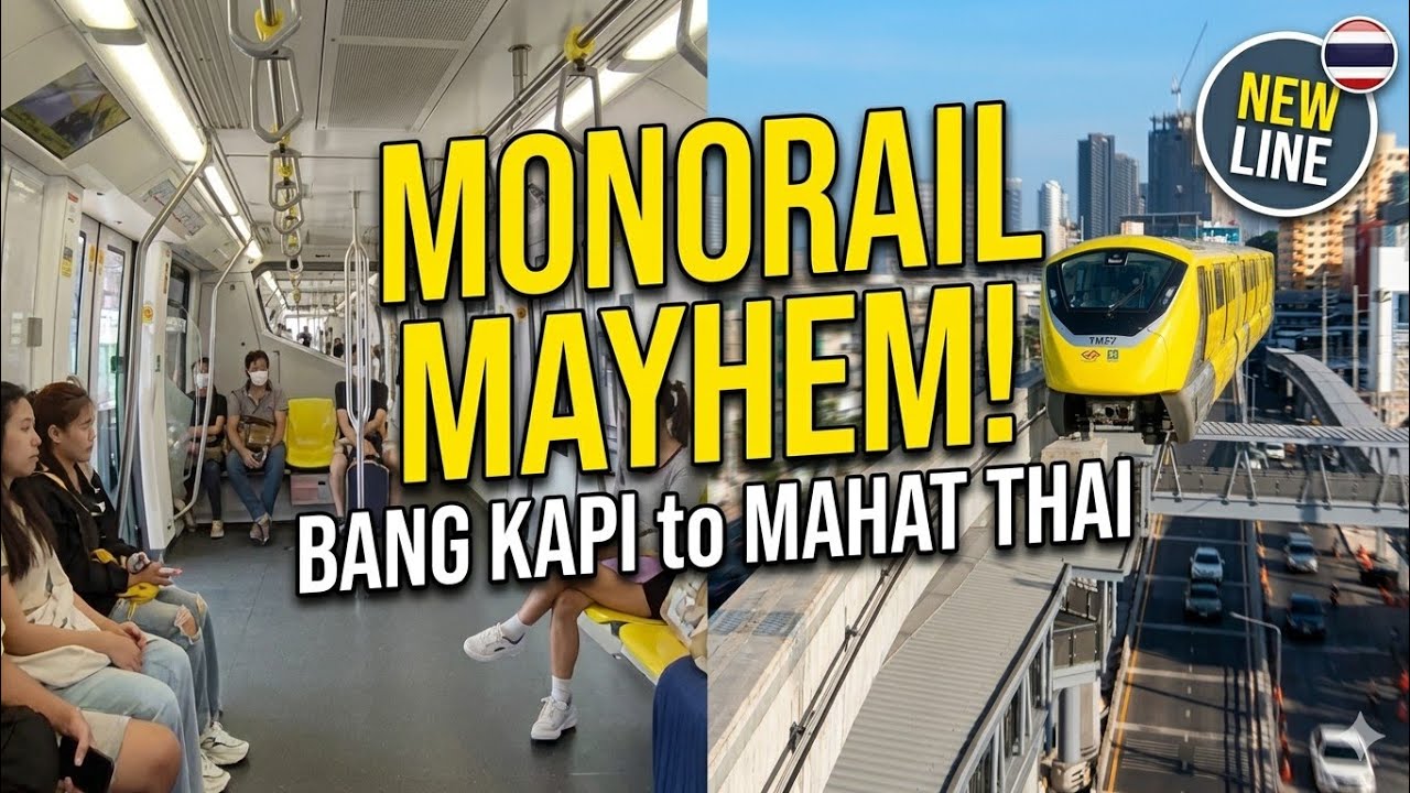 Monorail Mayhem! Testing Bangkok's Newest Sky Train Yellow Line (Bang ...
