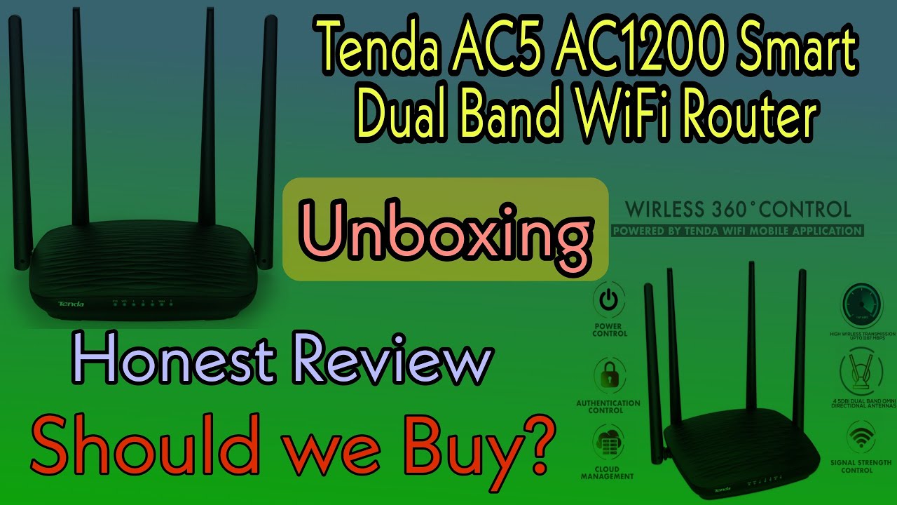 Tenda AC5 AC1200 Smart Dual Band WiFi Router Unboxing | Review in Hindi ...