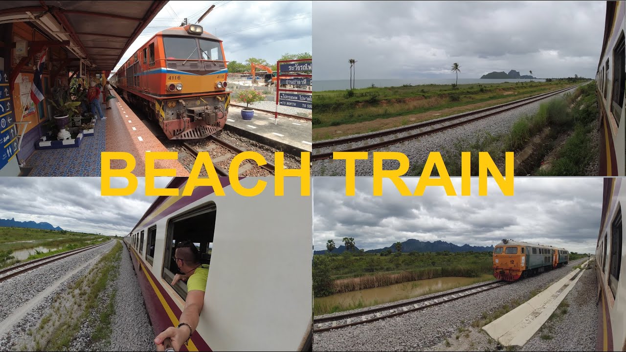 BEACH TRAIN: Train journey along the Gulf of Thailand - YouTube