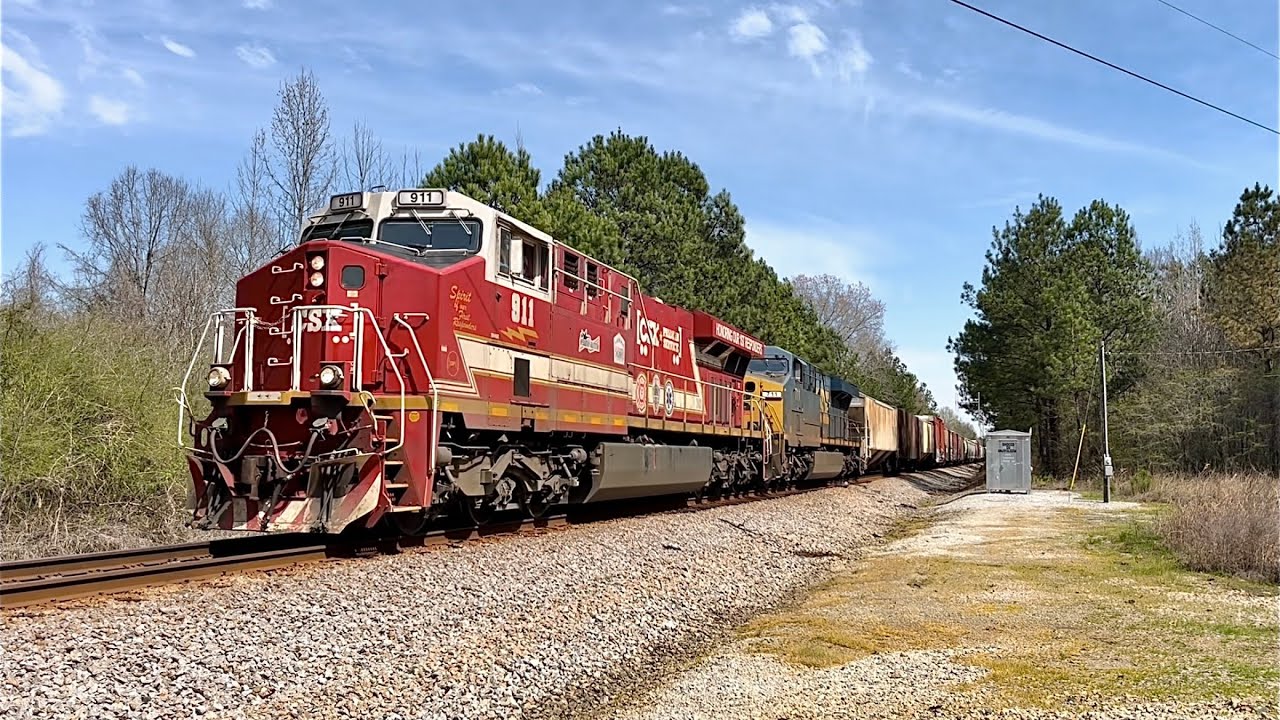 3/8/2023: CSXT Lineville Sub: CSXT ES44AH #911 (Honoring 1st Responders ...