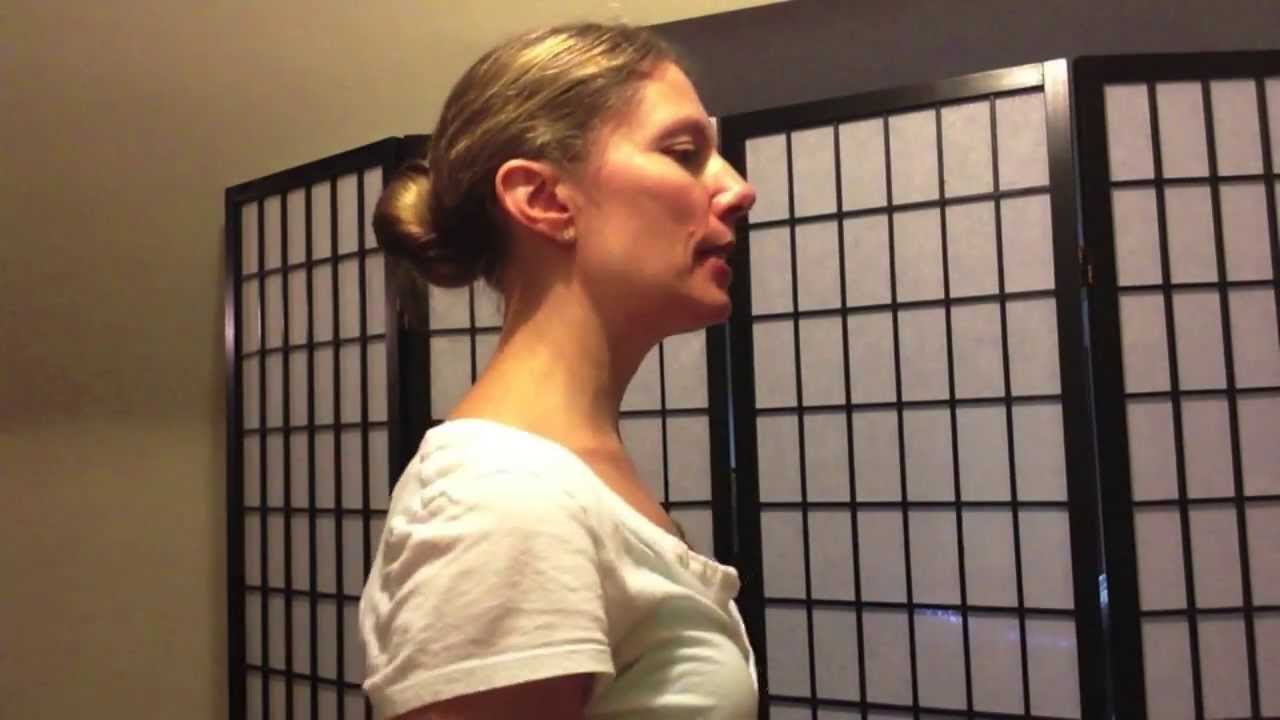 Exercises for forward head and slumping shoulders - YouTube