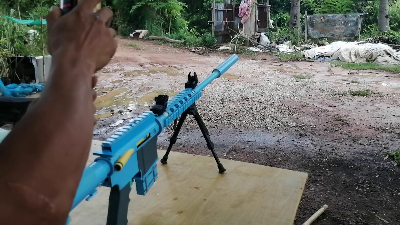 เทสกลุ่มกระสุนM4 #69 ปืนแรงดันแก๊ส PVC GUN - YouTube