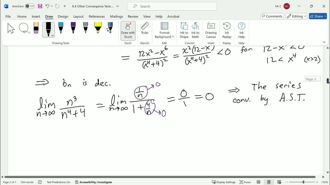 Other Convergence Tests - YouTube
