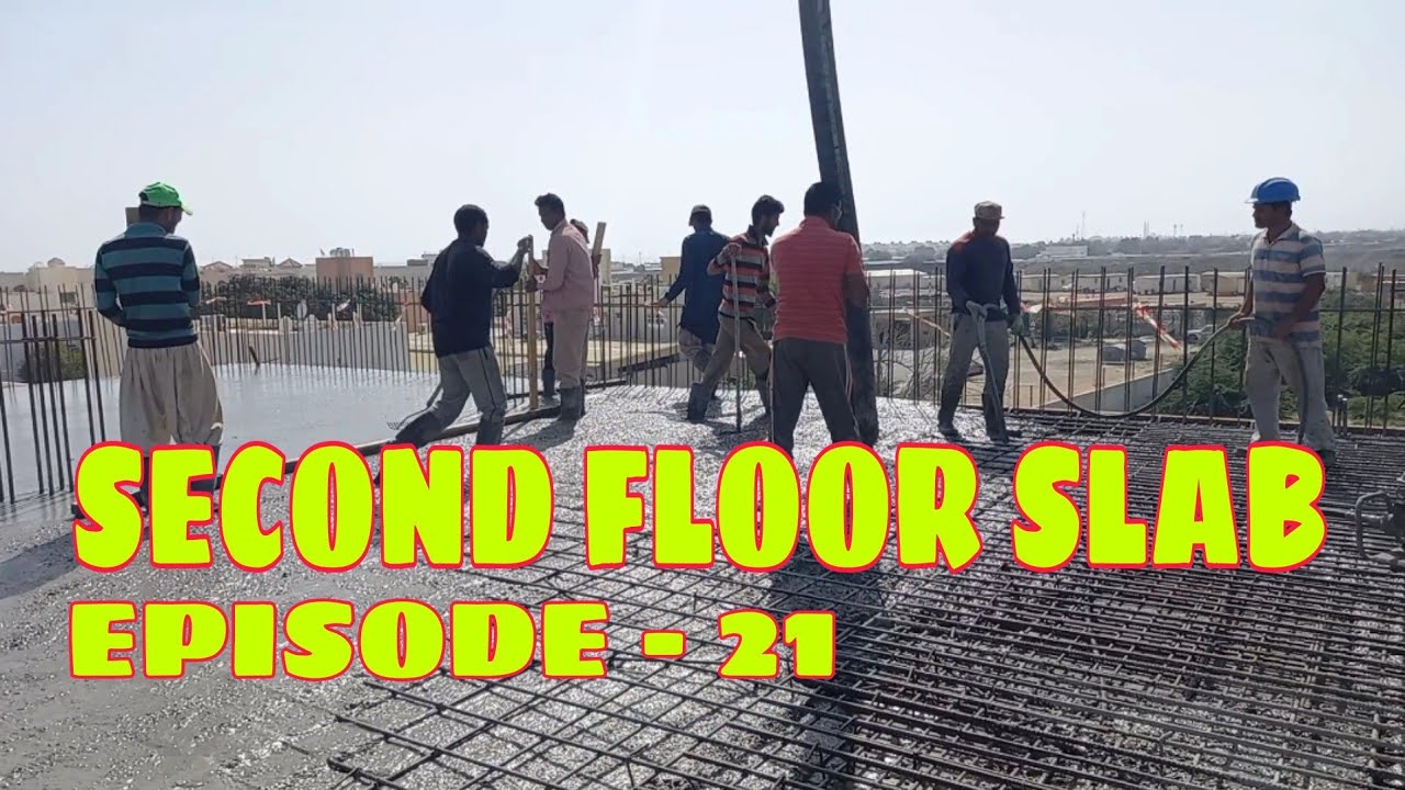 CASTING OF FRESH CONCRETE FOR SECOND FLOOR SLAB VILLA IN RUGHAYLAT ...