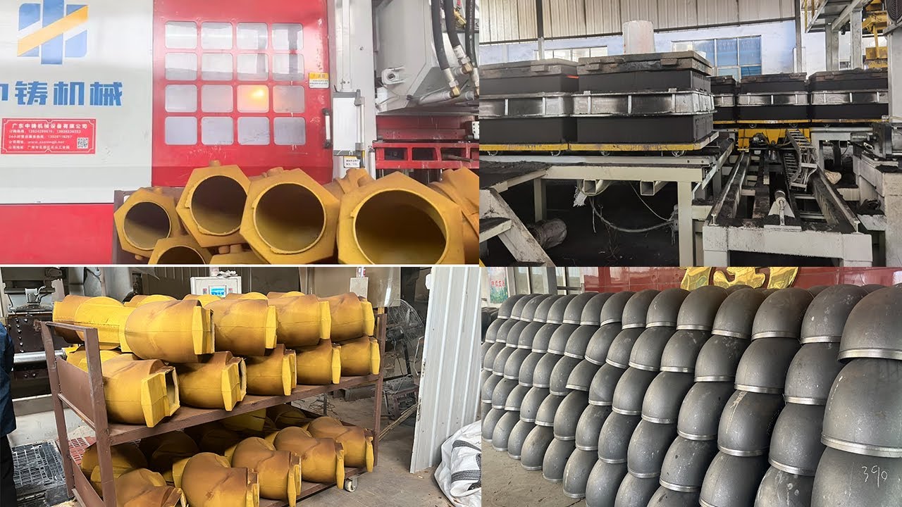 Fully automatic molding machine with mold handing line to produce pipe ...