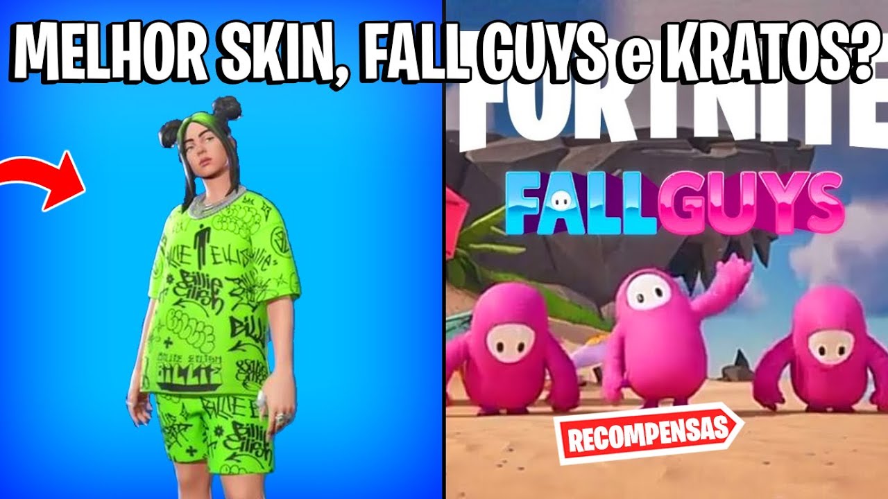 FORTNITE - FALL GUYS, MELHOR SKIN e KRATOS UPDATE? - YouTube