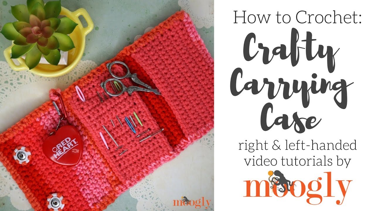How to Crochet: Crafty Carrying Case (Left Handed) - YouTube