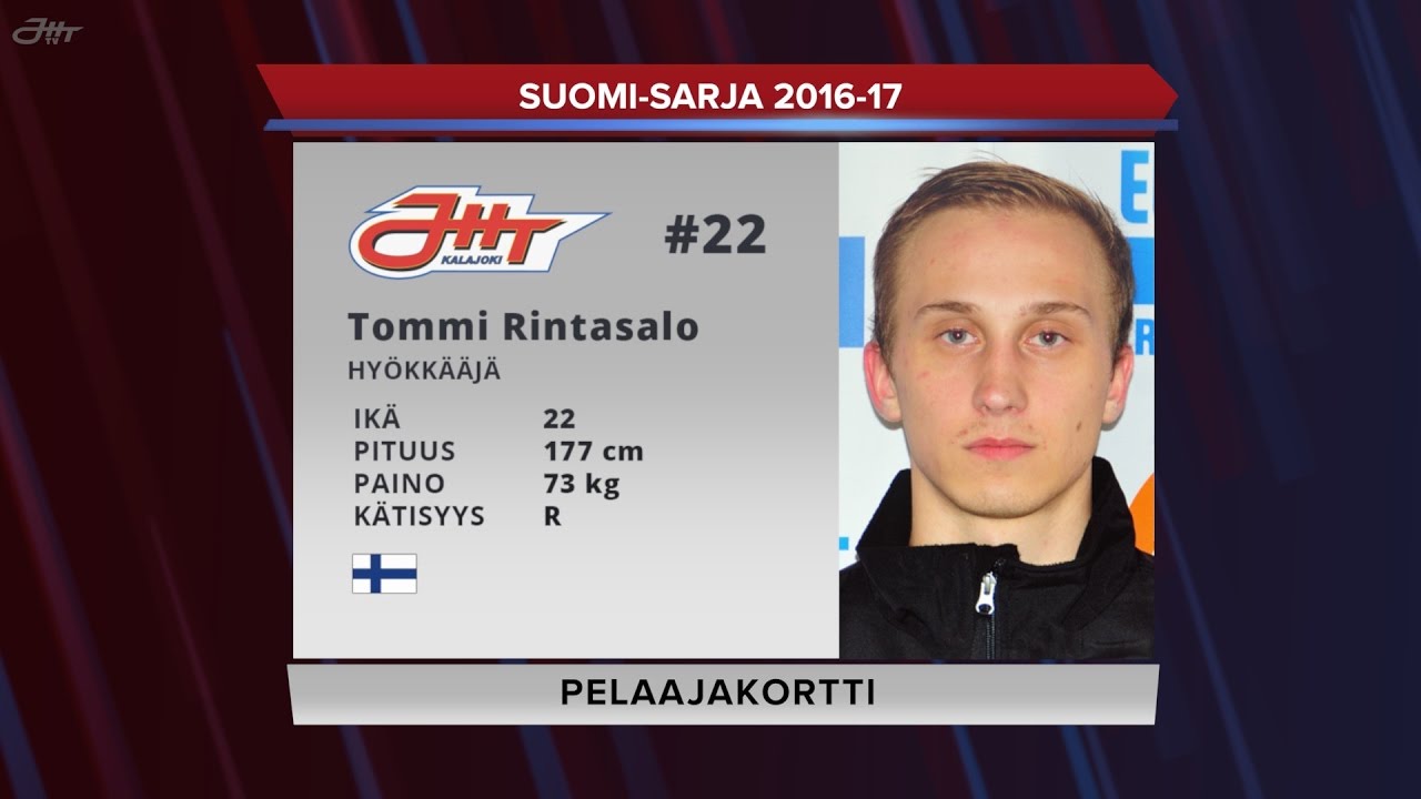 JHT Suomi-sarja 2016-17 pelaajakortti: Tommi Rintasalo - YouTube