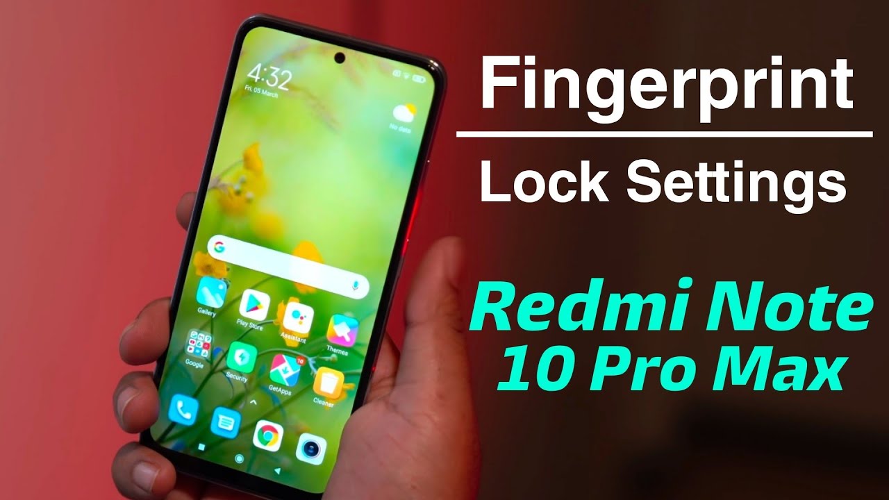 How to Set Fingerprint Lock in Redmi Note 10 Pro Max | Redmi Note 10 ...